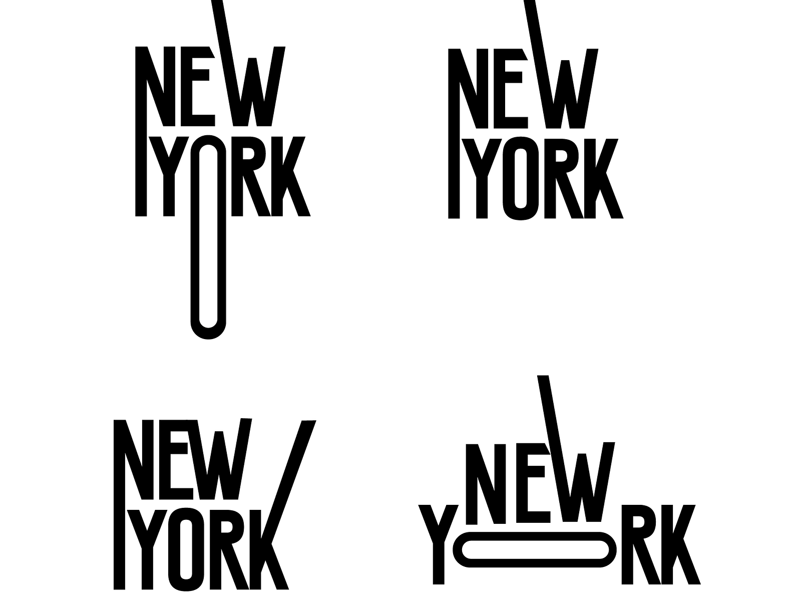 New York logos by Lucia Bustamante on Dribbble