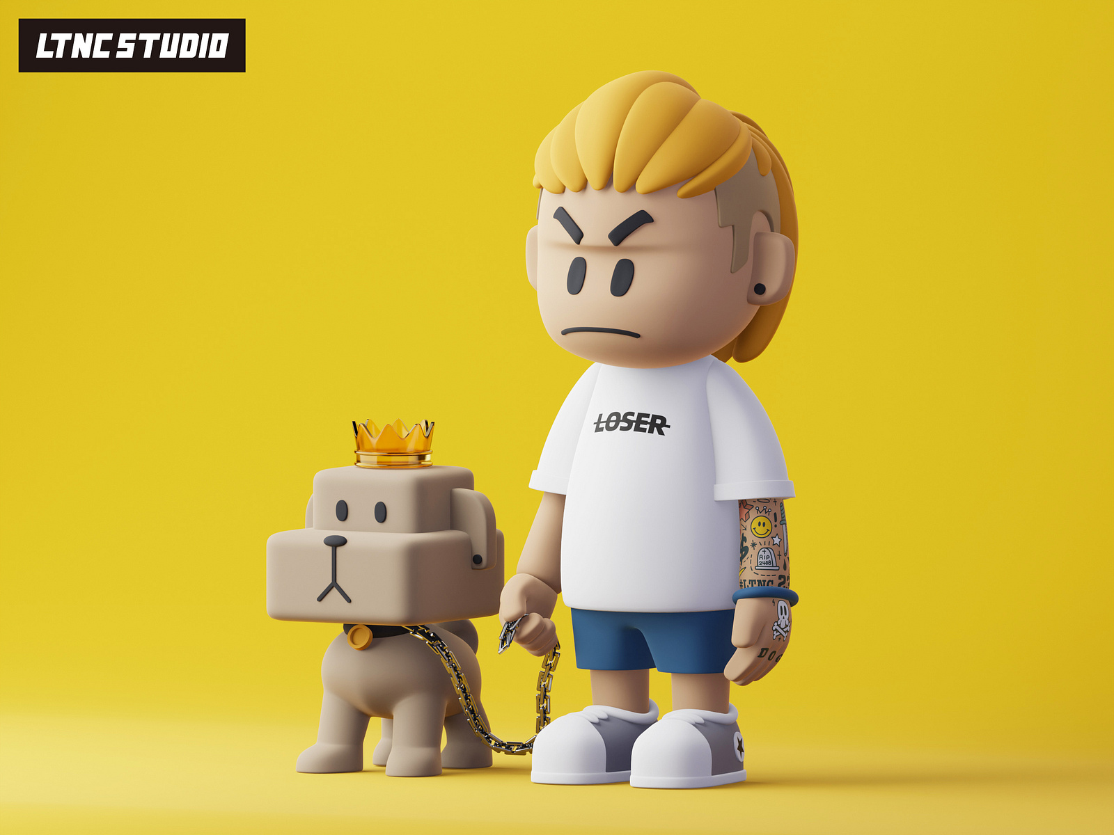 Jimmy & His Dog Art Toy by Chongkalam on Dribbble