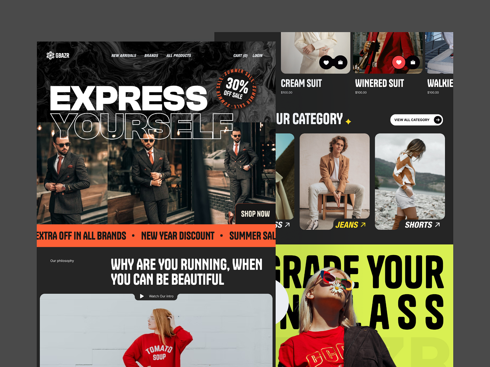 Fashion Brand Website Landing Page Design by Sheikh Muhi Uddin on Dribbble