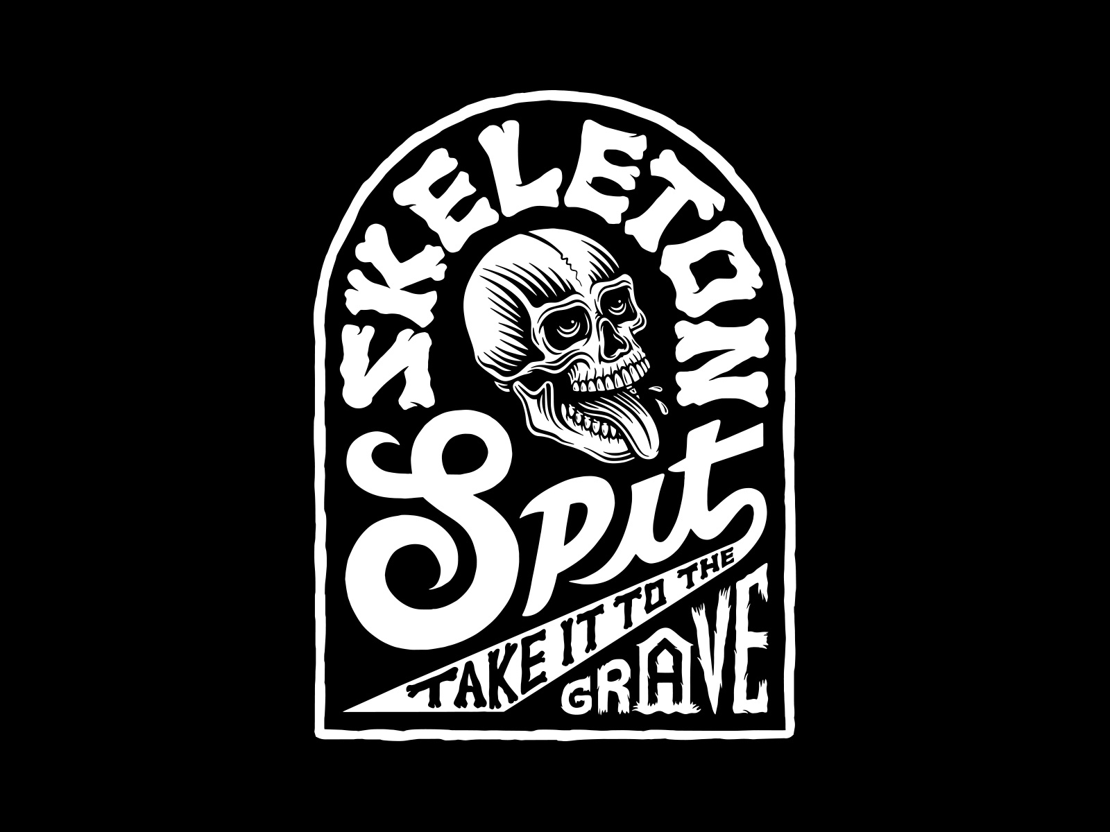 Skeleton Spit Beer | Lockup by Brad Simonds on Dribbble