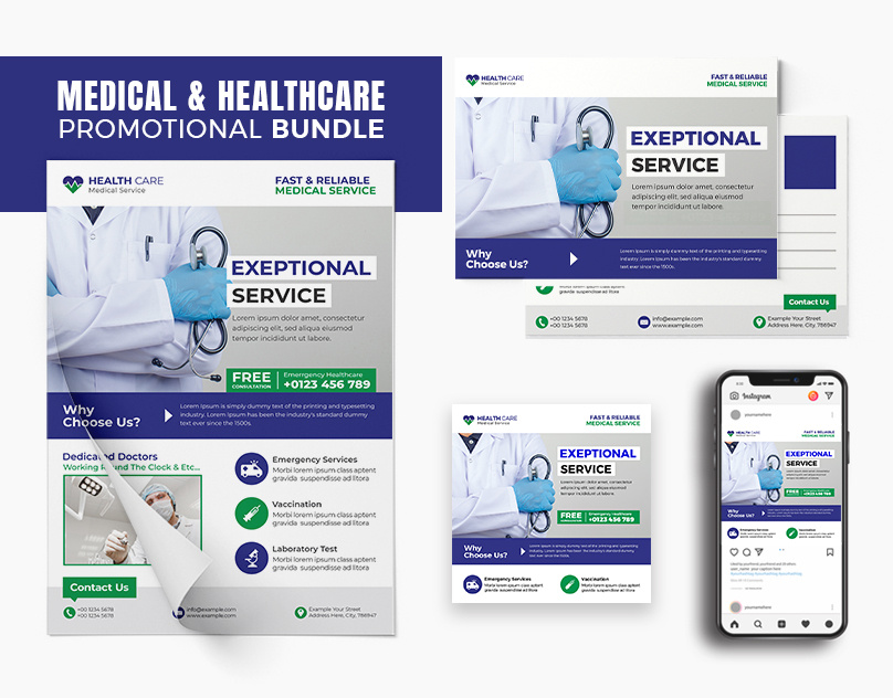 Doctor Promotional Bundle designs, themes, templates and downloadable ...