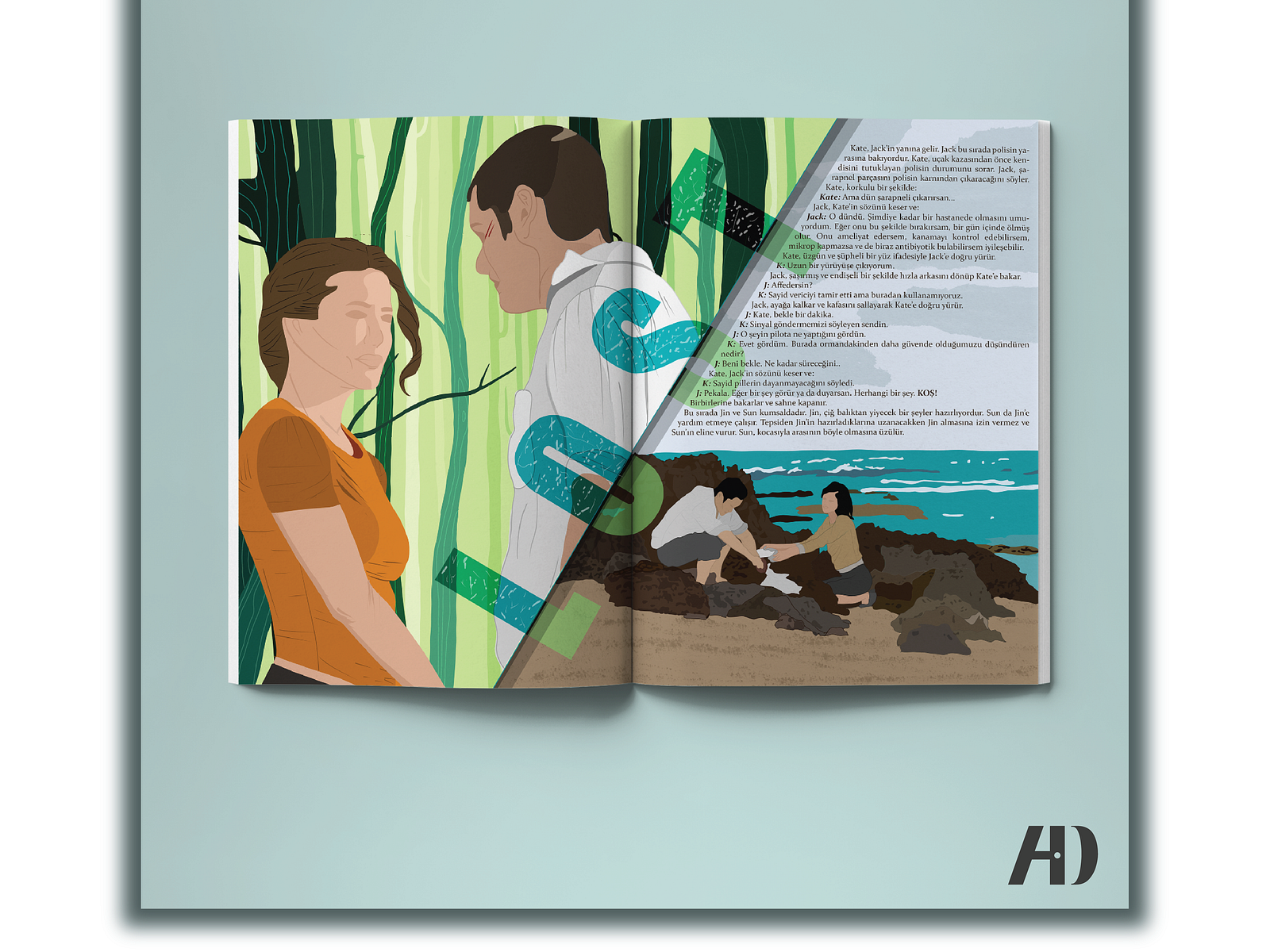 Lost TV Series Editorial Illustration By Hande On Dribbble lost-tv-series-editorial-illustration-by-hande-on-dribbble