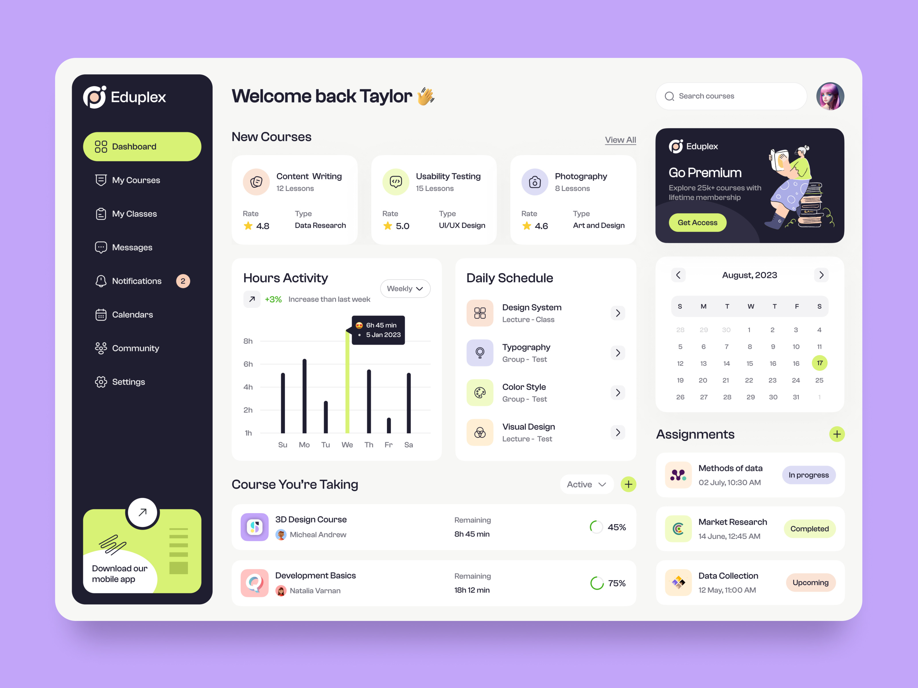Educational Dashboard Design by Design Monks - UX UI | Web Design | Web & Mobile App | Branding ...