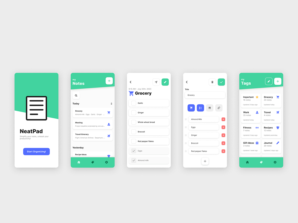 Note Taking App designs, themes, templates and downloadable graphic ...