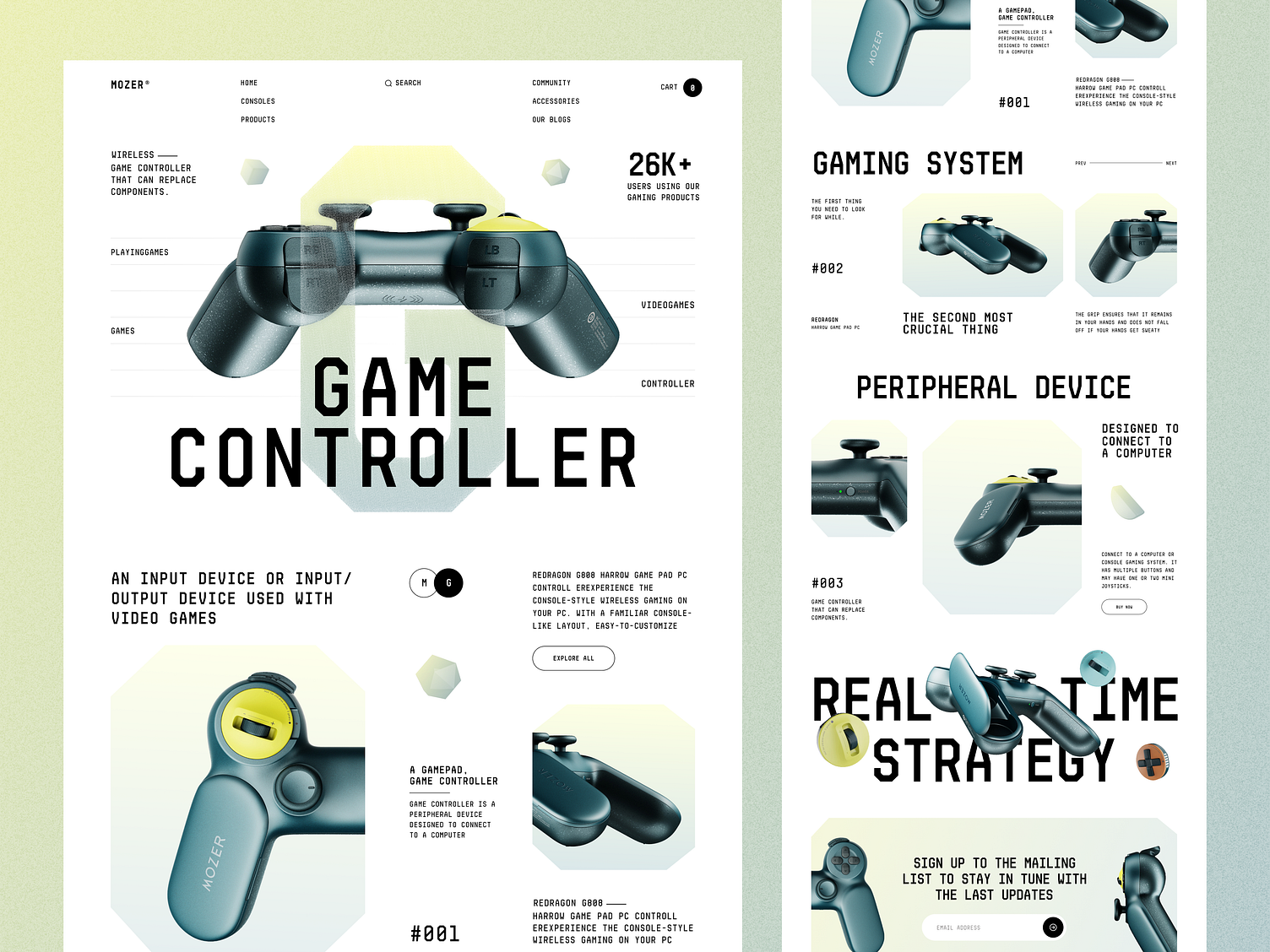 Game Controller Landing Page by Orix Creative on Dribbble