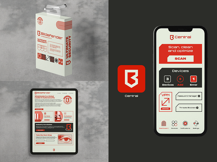 Redesign concept for Bitdefender by Stefan Fourie on Dribbble