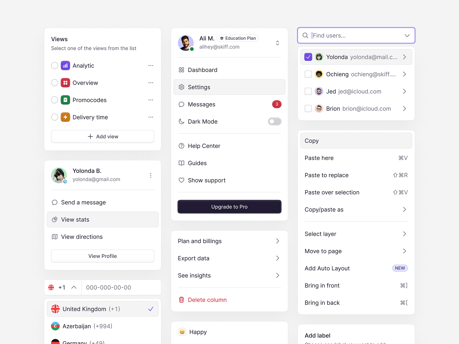 Dropdown component | 💠Pebble UI by Ali for Pebble UI on Dribbble
