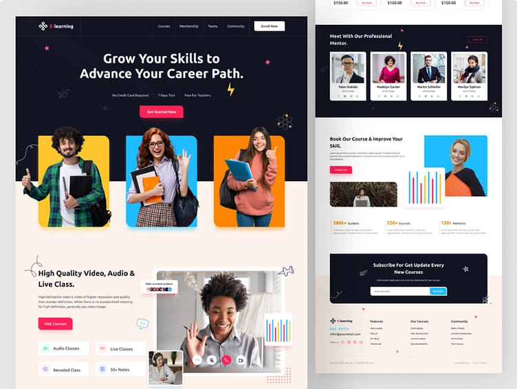 LMS Website Design by Sabbir Mia on Dribbble