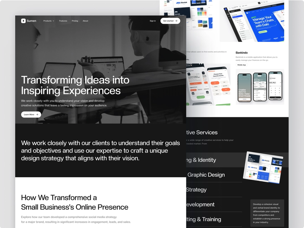 Website design by Sabbir Mia on Dribbble