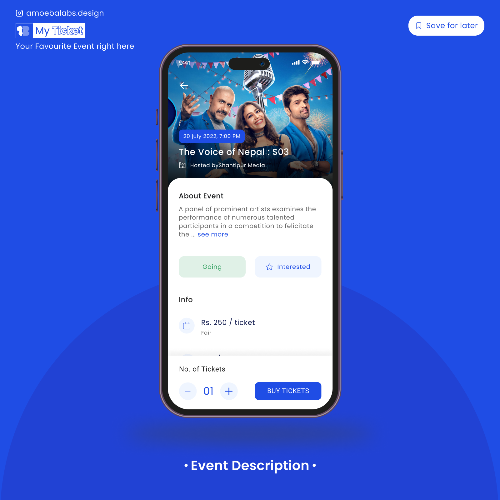 My Ticket - Event Booking App : Elevating Event Experiences by Amoeba ...