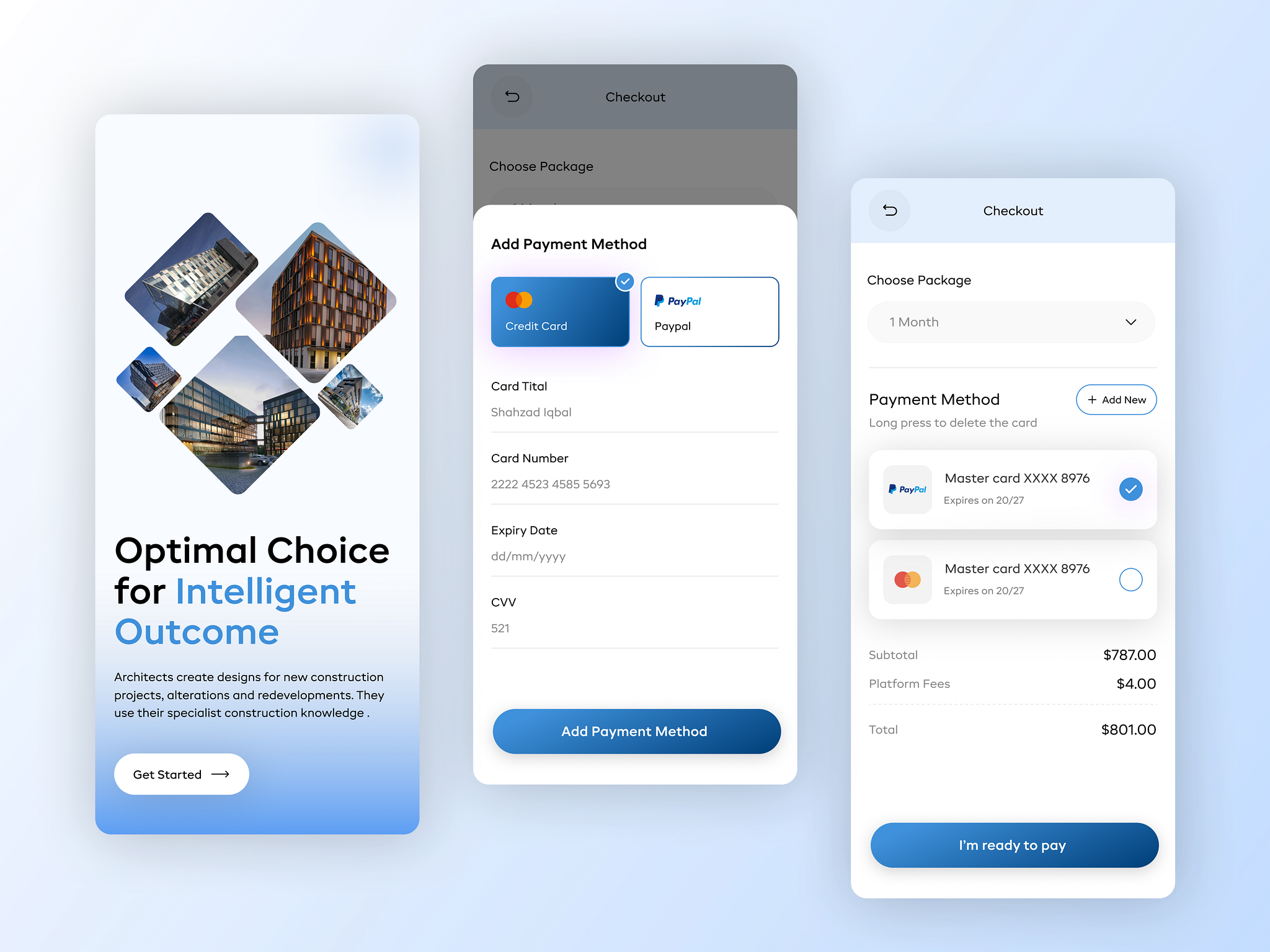 Payment Method UI Design by Awais Ali on Dribbble