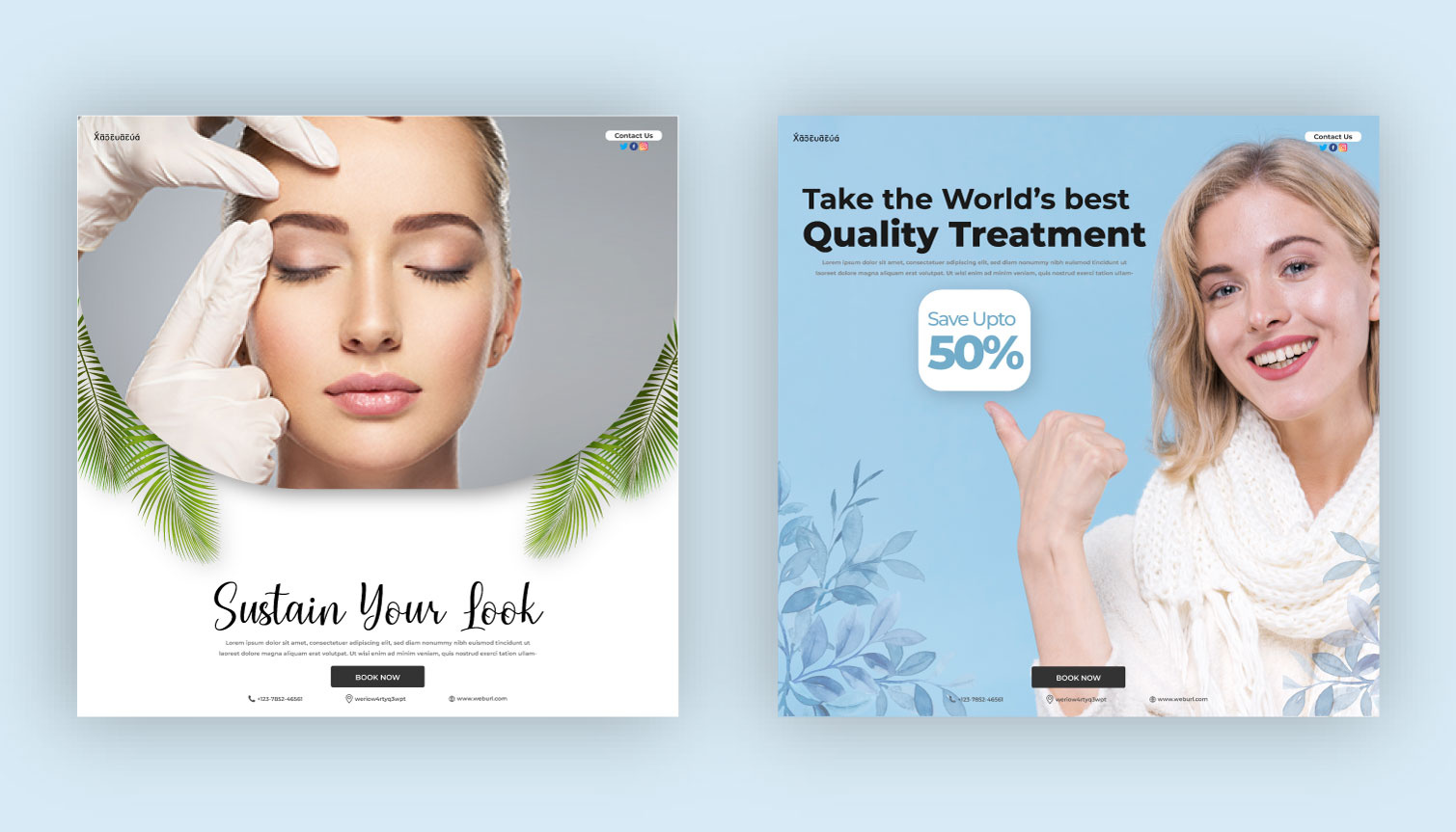 social media self & skin care post design by Afrin Ana on Dribbble