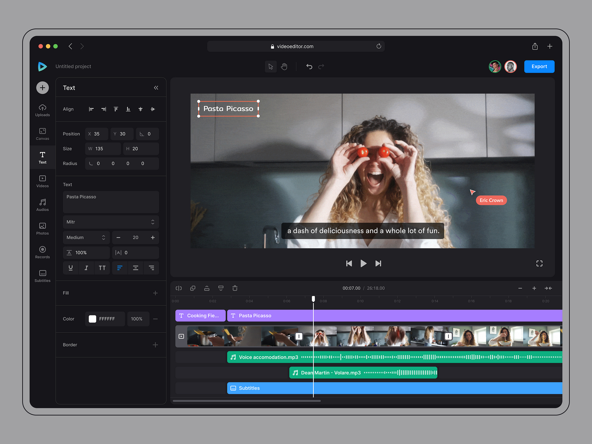 Video Editor -Web Application by Kristy for Orizon: UI/UX Design Agency ...