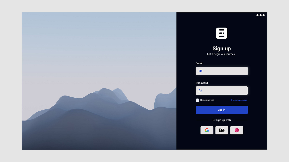 Dark Theme Login Page Template Design (UI/UX) by Gabriel Arantes on ...