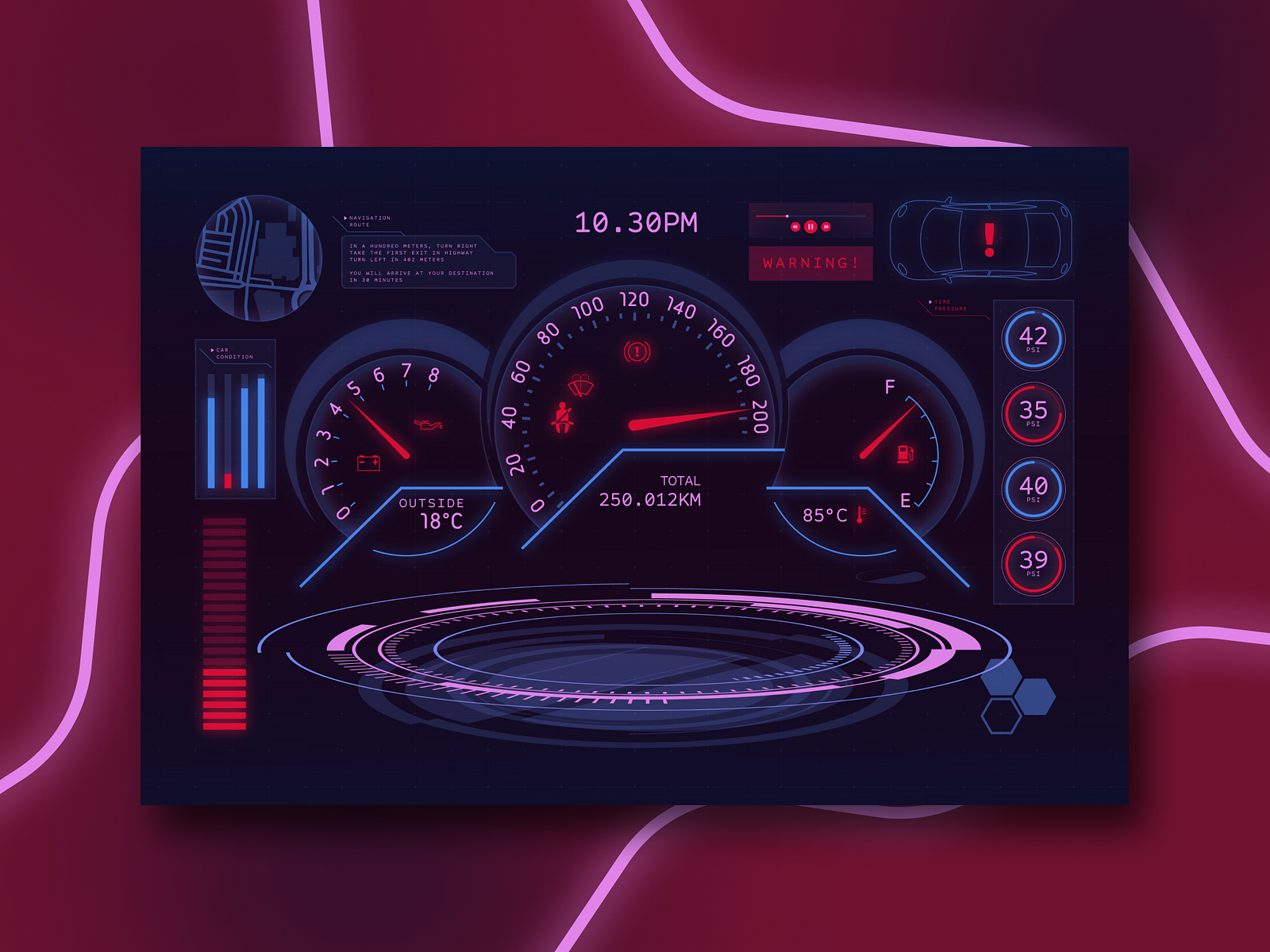 DailyUI 34: Automotive Interface by Rim Ayed on Dribbble