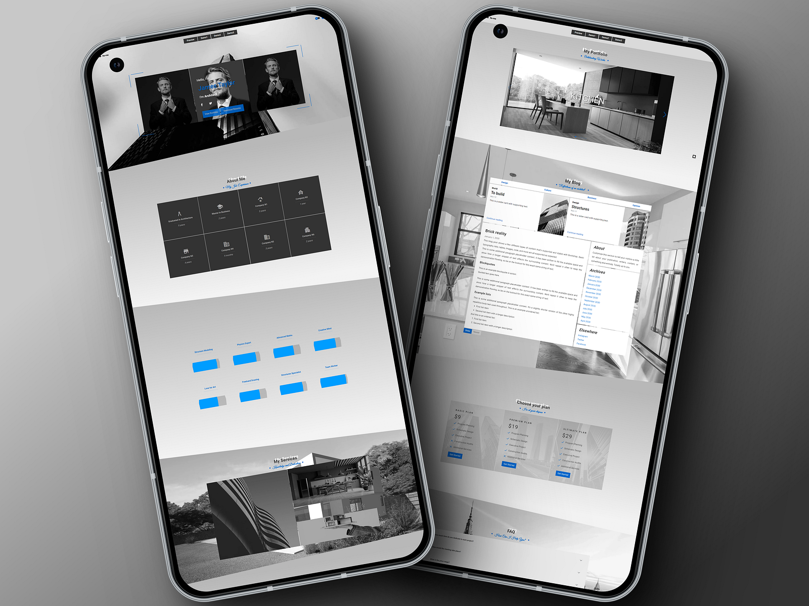 its-me | Portfolio Template | Angular - Demo1 for Architect by danitorrescode on Dribbble