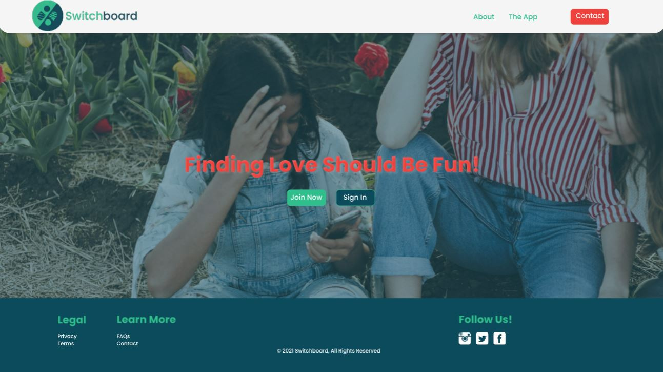 Switchboard landing page by Moriah Bender on Dribbble