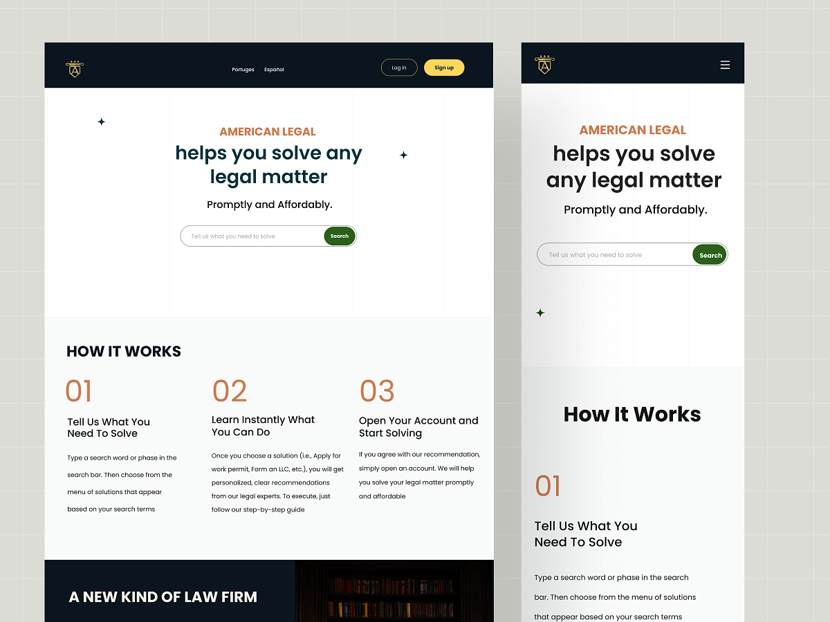 Browse thousands of Law Website images for design inspiration | Dribbble