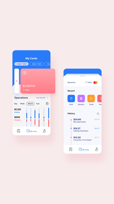 UI Mobile Apps DEBIT CARD by andrescreative on Dribbble