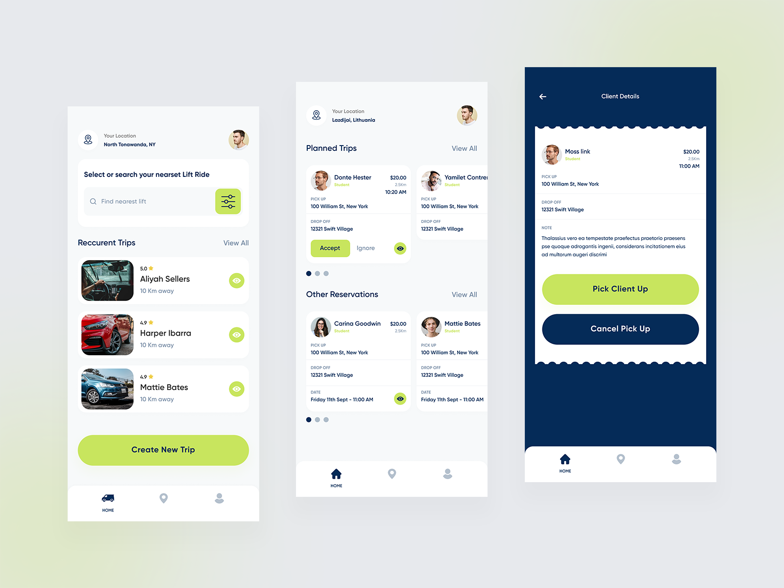 Ride Lifts App Design by Mos on Dribbble