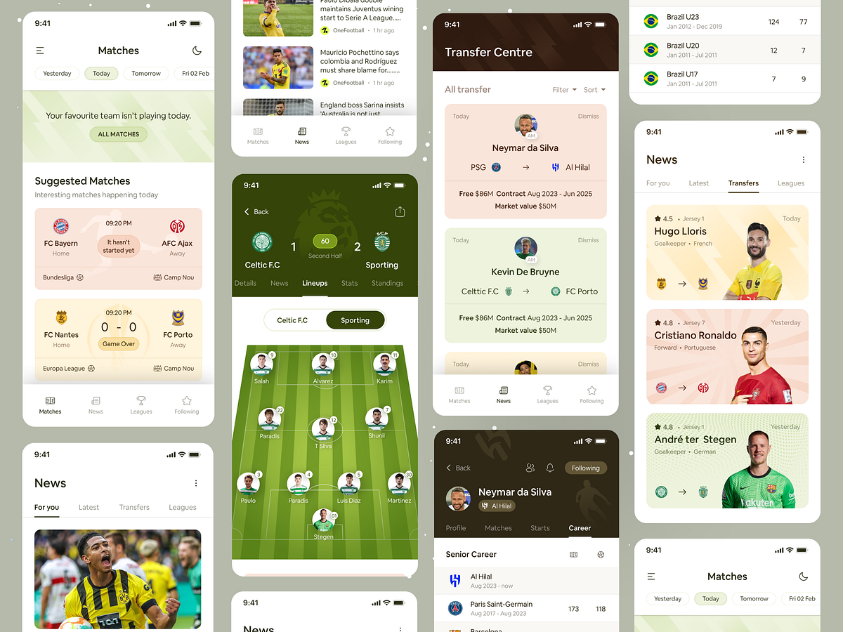 Sports Live Scores App UI by Ofspace UX/UI on Dribbble