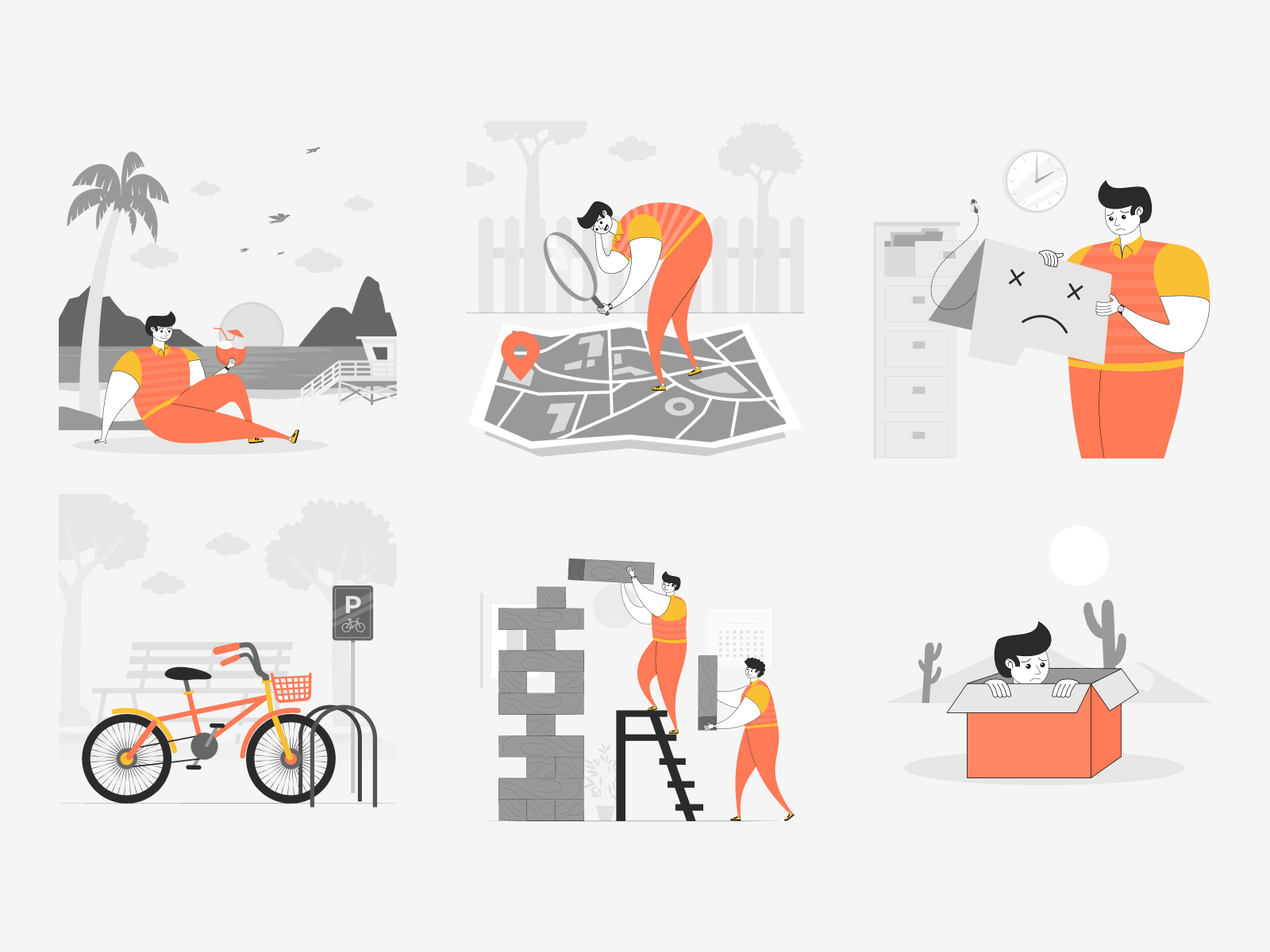 UI Illustration Library - Darno Guy by Vixturistic Studio on Dribbble