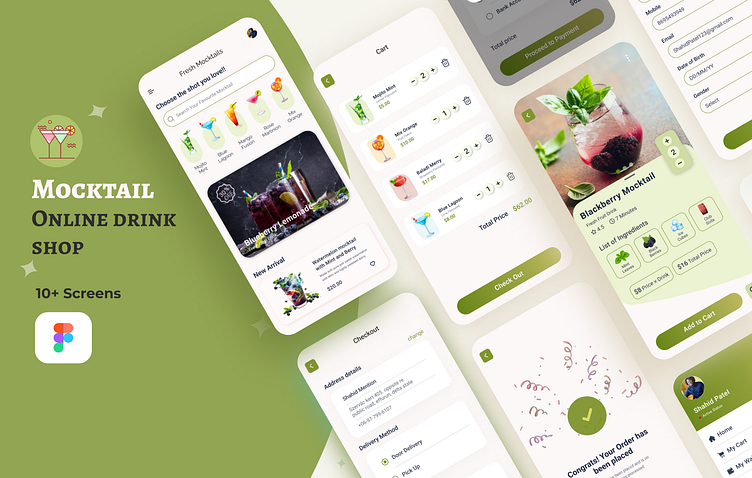Mocktail Shot UI Design by Shraddha Dhameliya on Dribbble