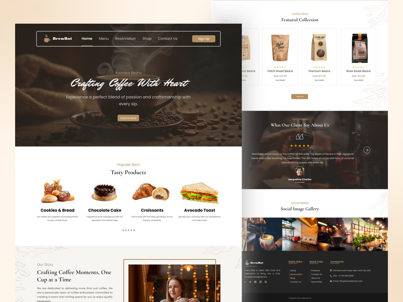 Coffee Shop Website Landing Page Design by devang solanki on Dribbble