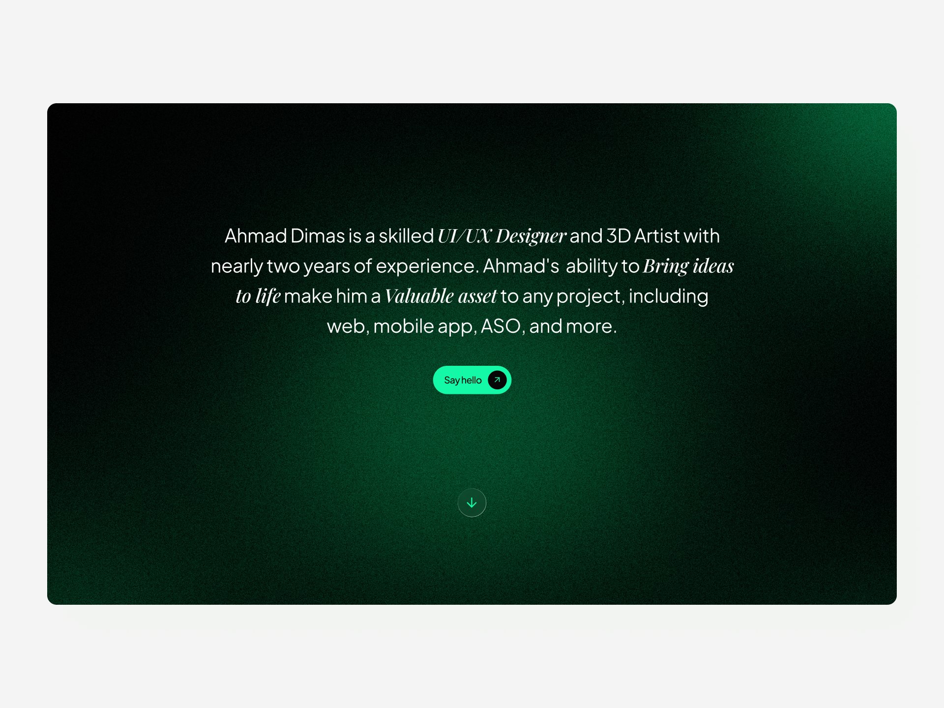 Ahmad Dimas - Personal Website by Ahmad Dimas 🞾 on Dribbble