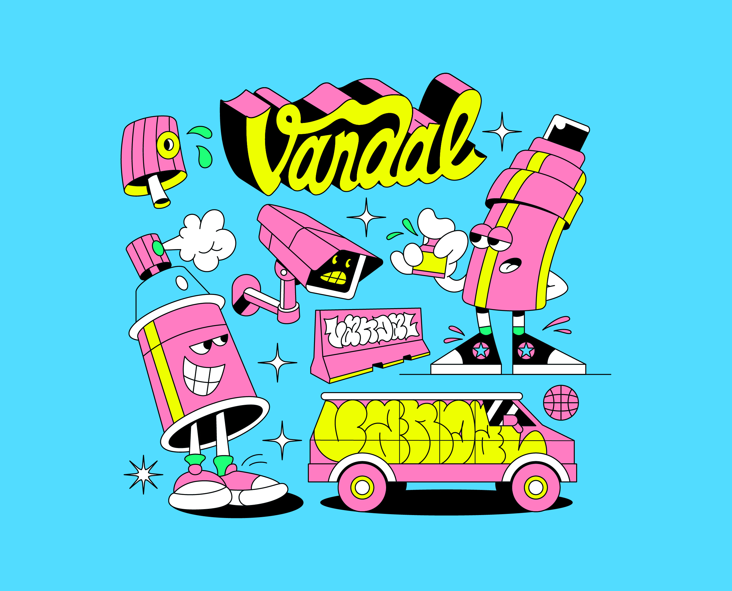 Vandal - Illustration Pattern by Skilline Art Co. for Skilline Design ...