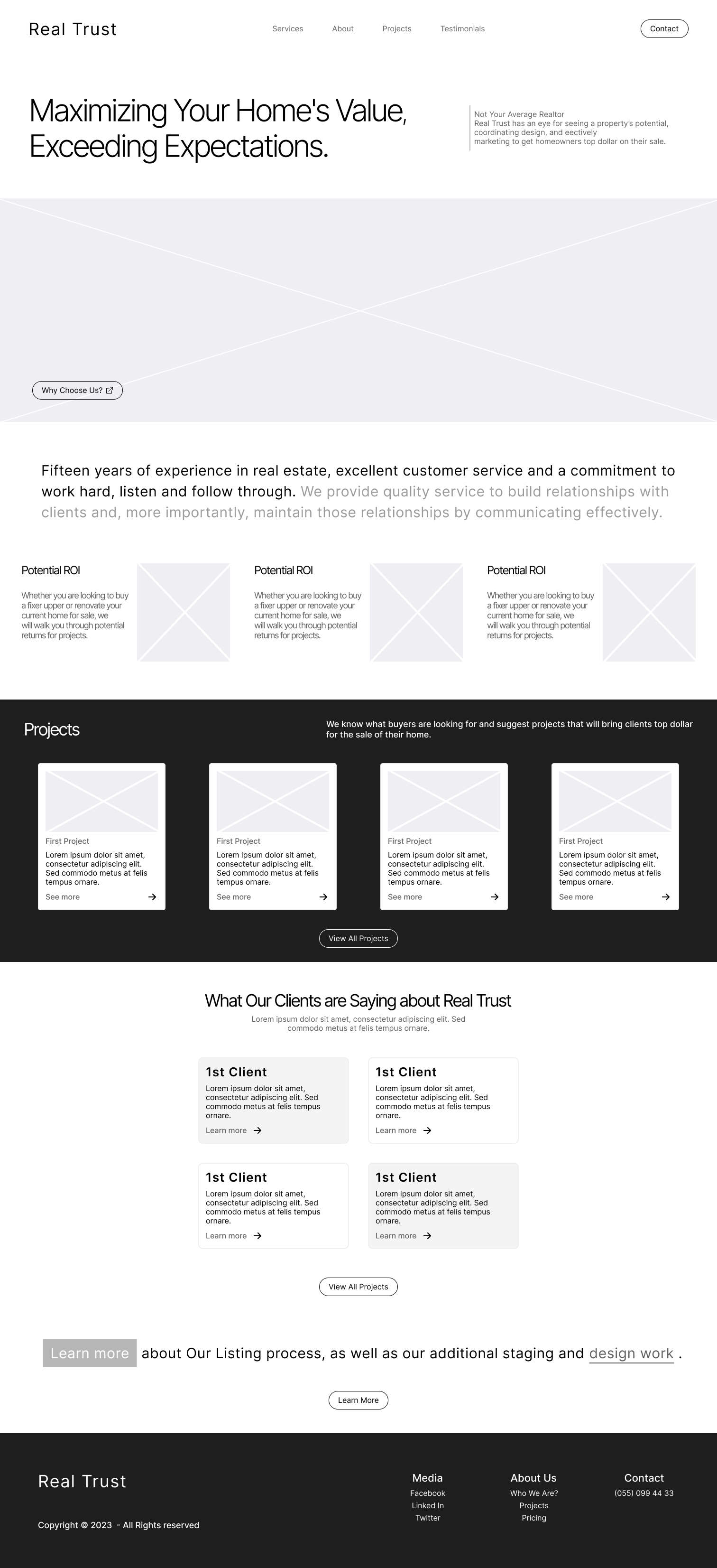 Real Estate Wireframe by Joao Marcos on Dribbble