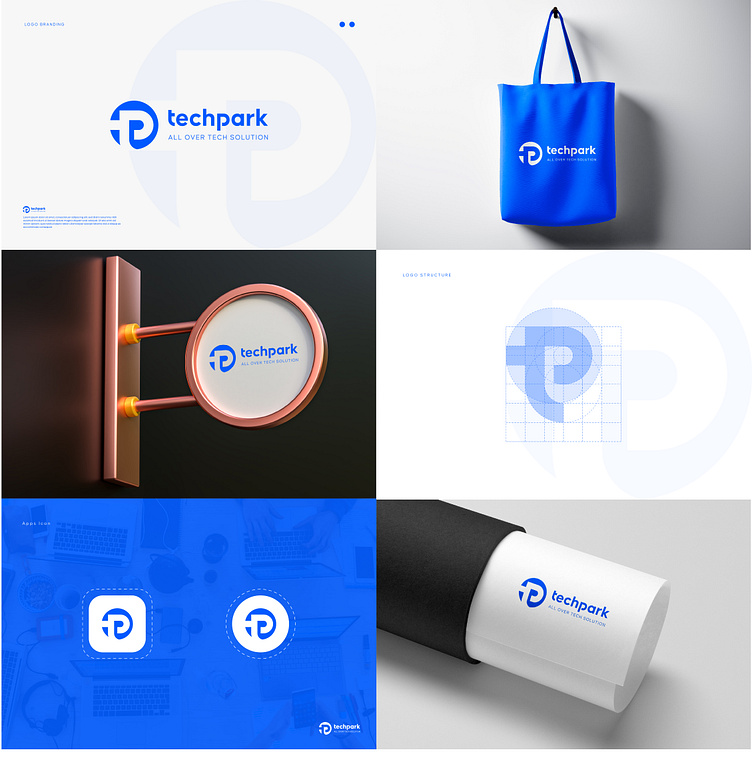 TechPark Logo- Tech Logo- T P letter Logo by Md Dulal Hosen on Dribbble