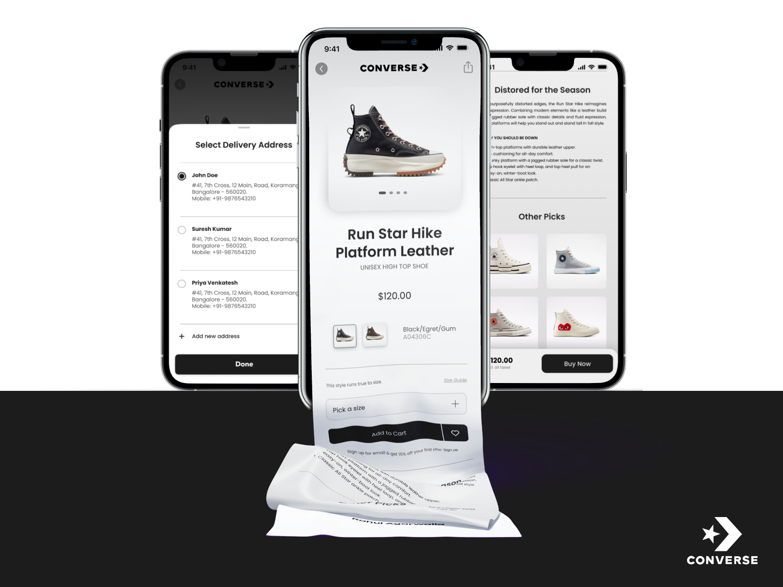 Converse app UI by Rahul Agarwalla on Dribbble