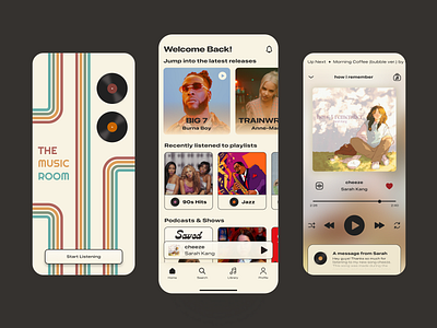 App Design - Retro Music App by Shola Jacobs on Dribbble