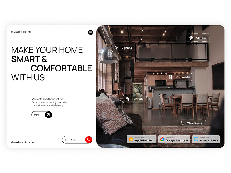 Smart home website by Oleksii Bakun on Dribbble