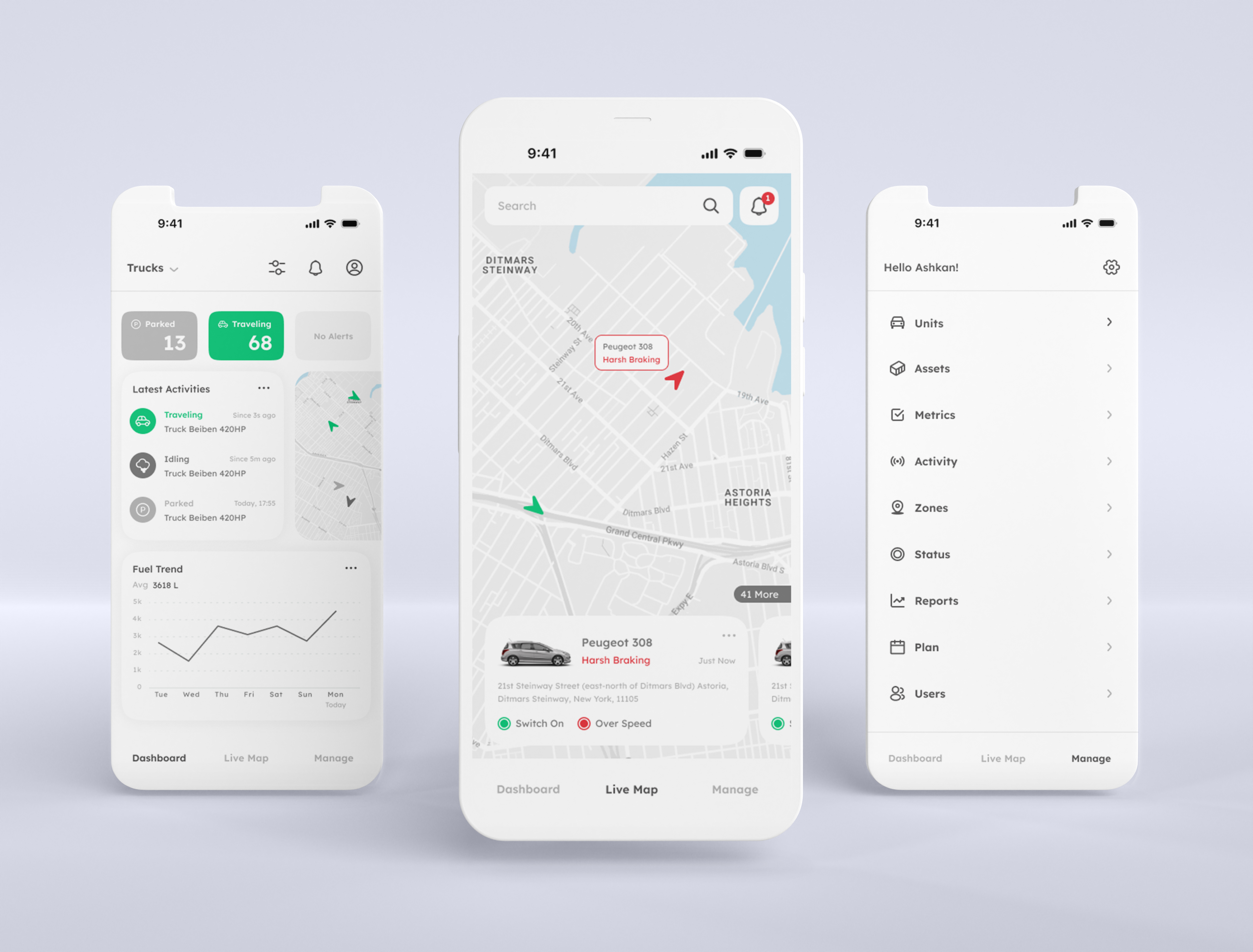 Fleet Management System Web App by Aria Aliakbari on Dribbble