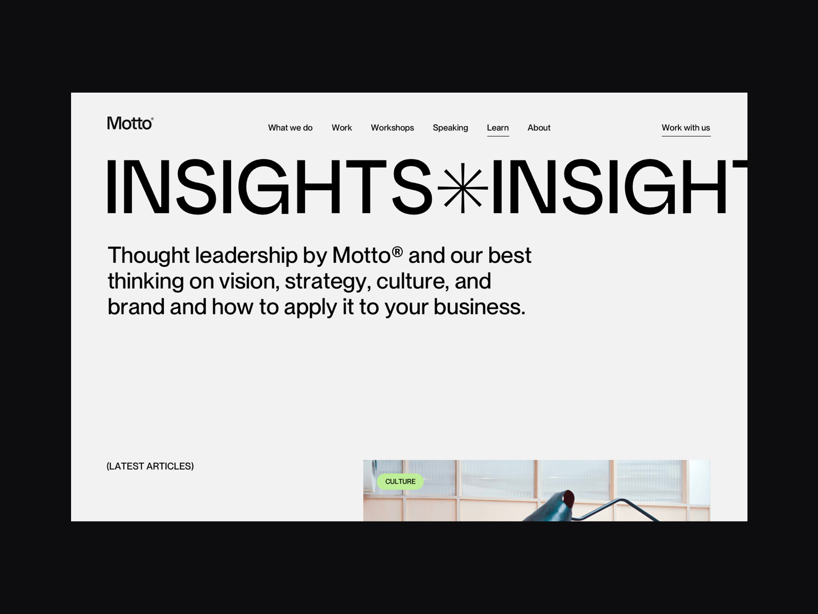 Motto blog page by Gil on Dribbble