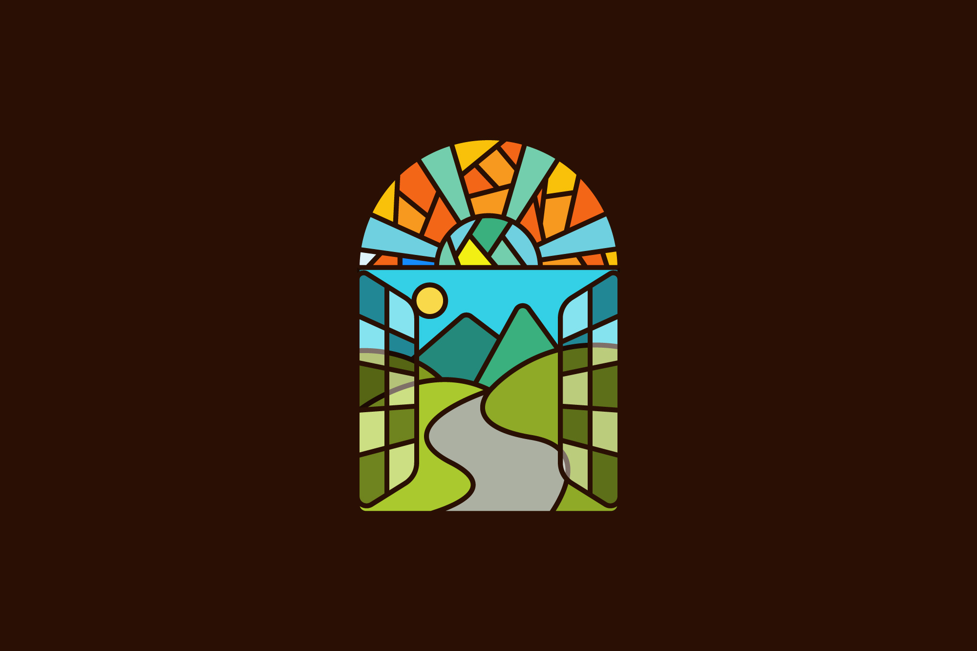Stained Glass Window Logo Design by Nurul Islam Arif | Custom Patch ...