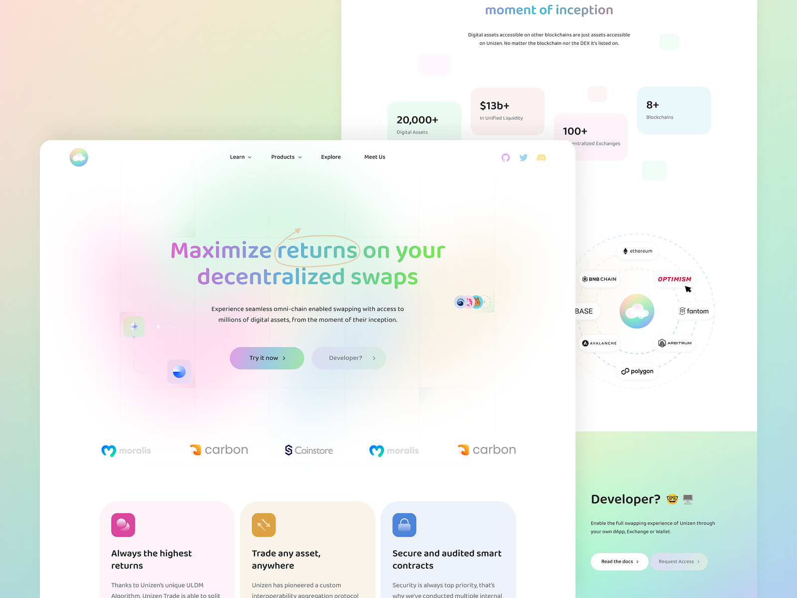 DeFi landing page by Artem Moliavko on Dribbble
