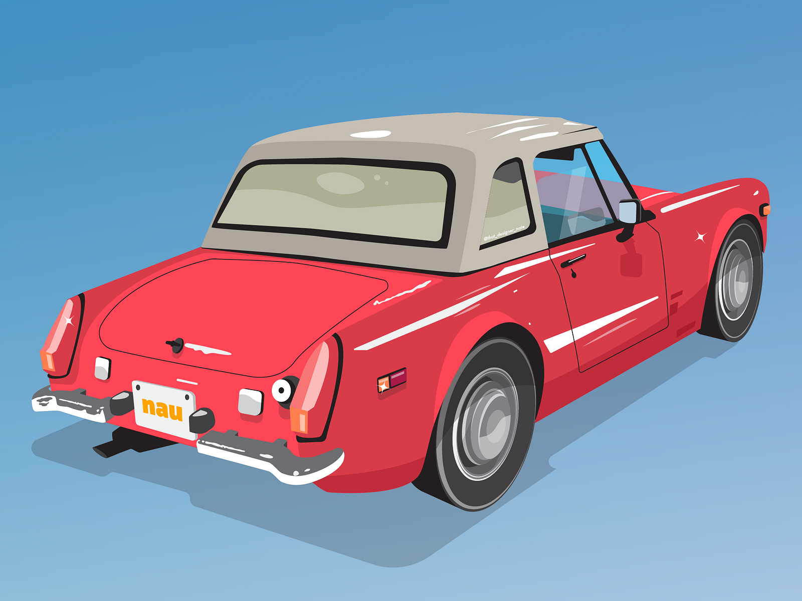 Small Red Car by Nathan Au on Dribbble