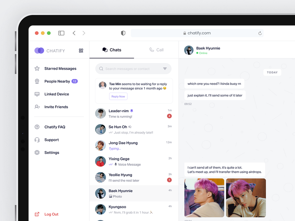 🖥️ Chatify • Message Web App by Viola Dwi 🖖 for 10am Studio on Dribbble