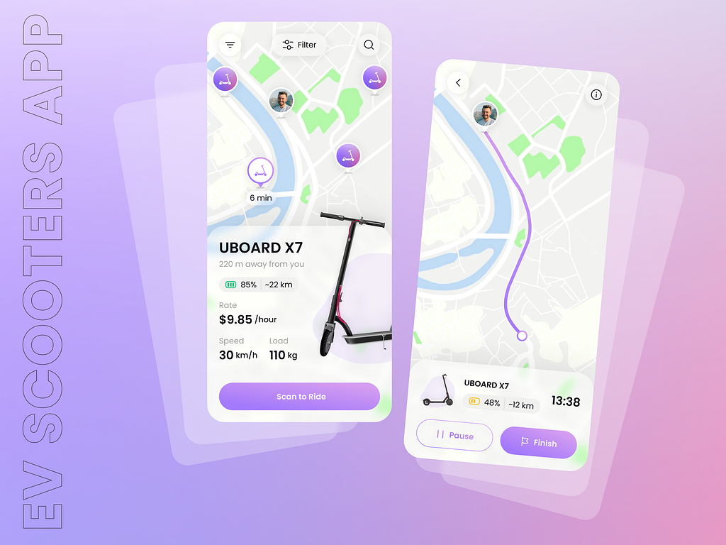 EV Scooter App Concept by XongoLab Products on Dribbble