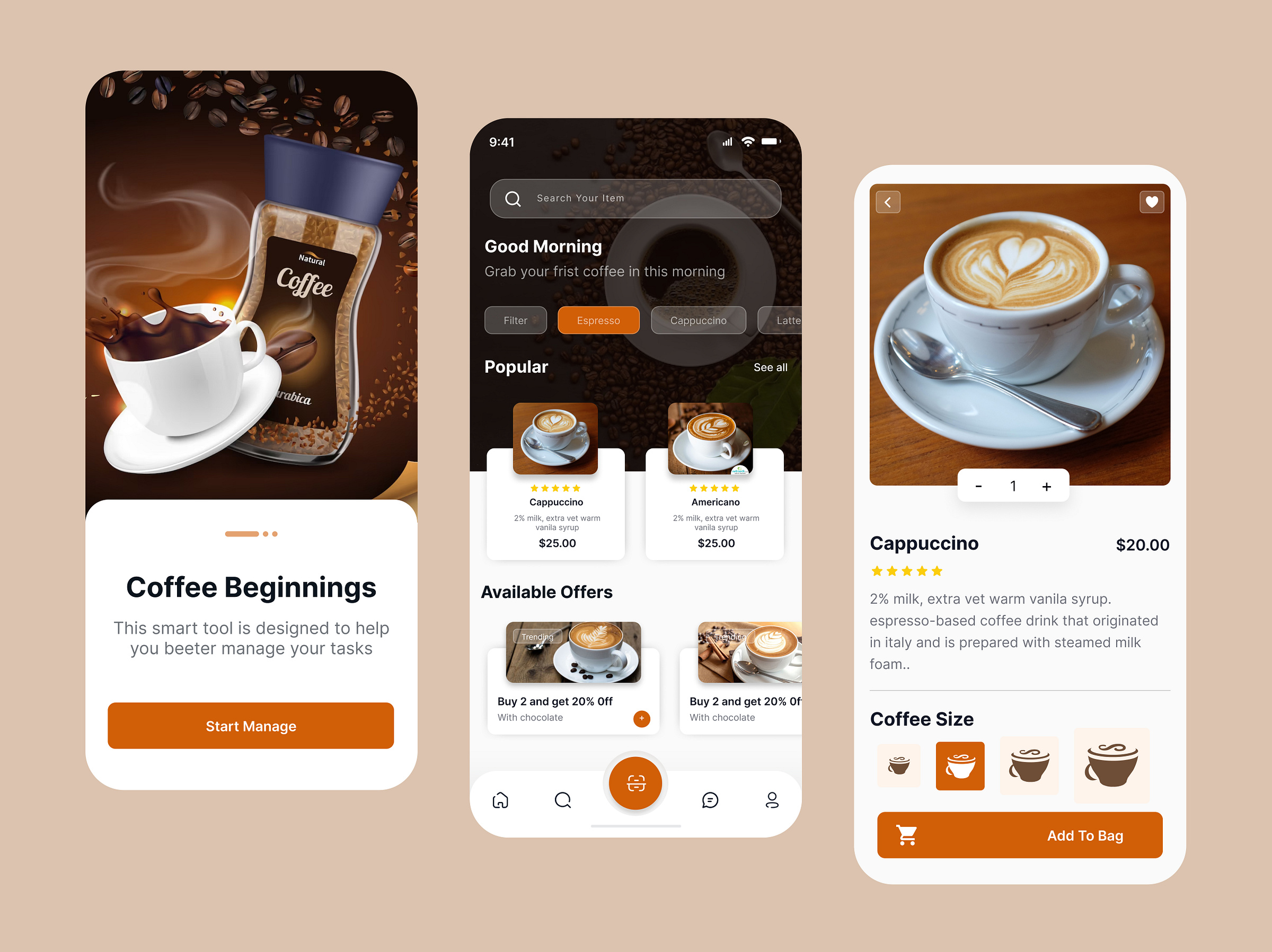 Coffee App Design by Saheda akter Shipa for SylGraph on Dribbble