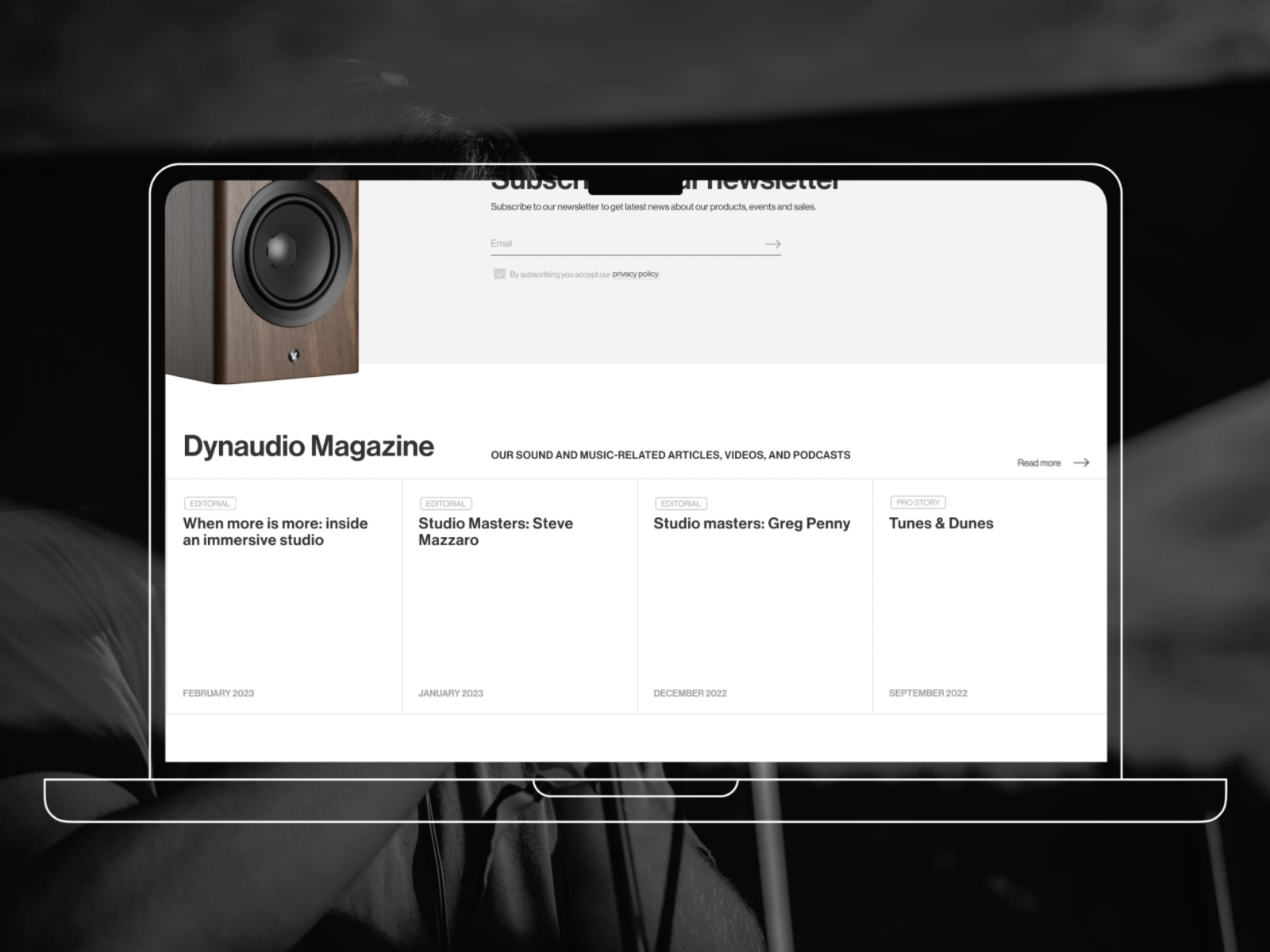 Dynaudio. Main page by Alena on Dribbble