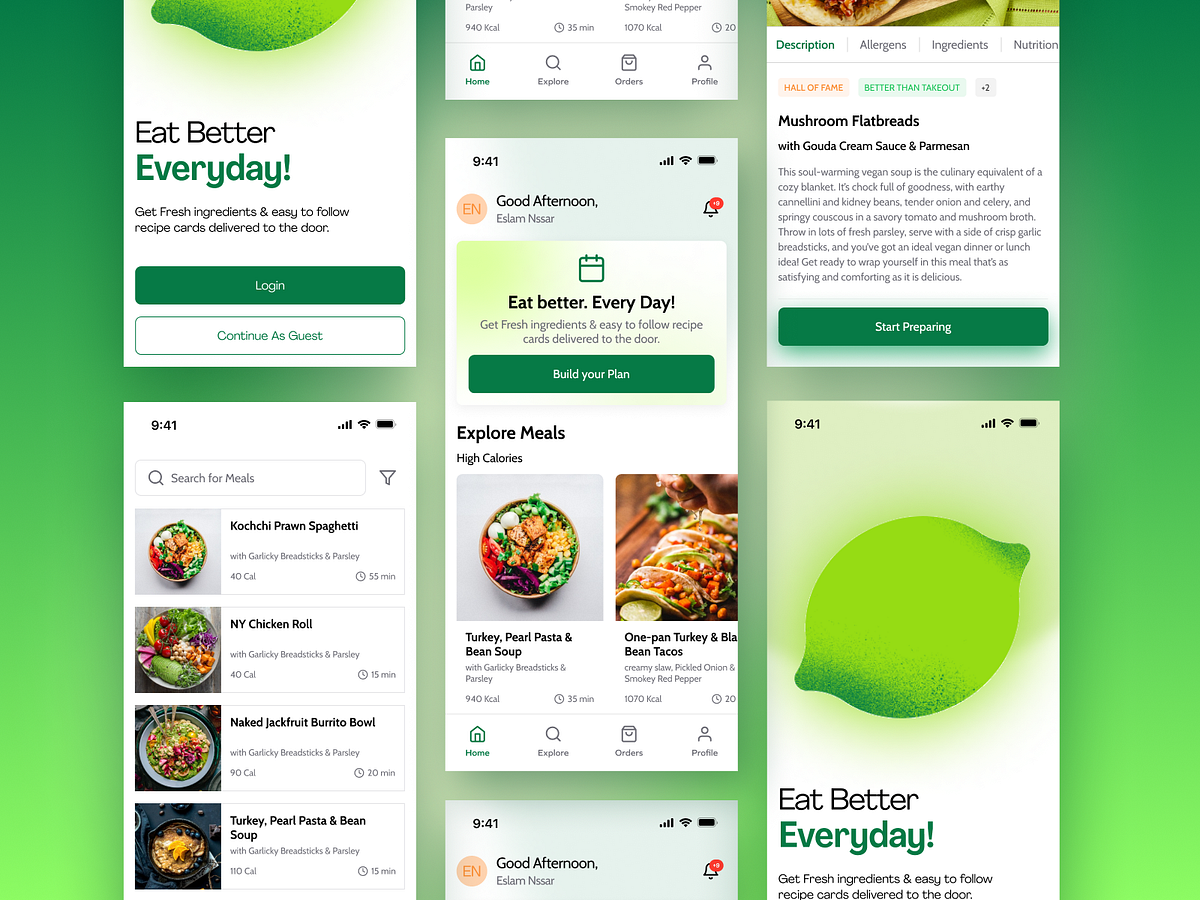 Personalizing the HelloFresh App by EslamNssar on Dribbble