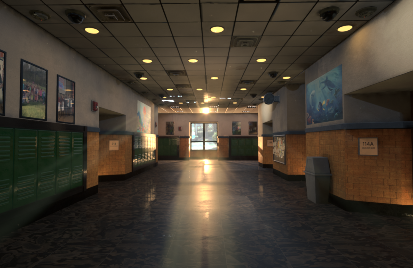 School Hallway -Unreal Engine by Mayada Elbably on Dribbble