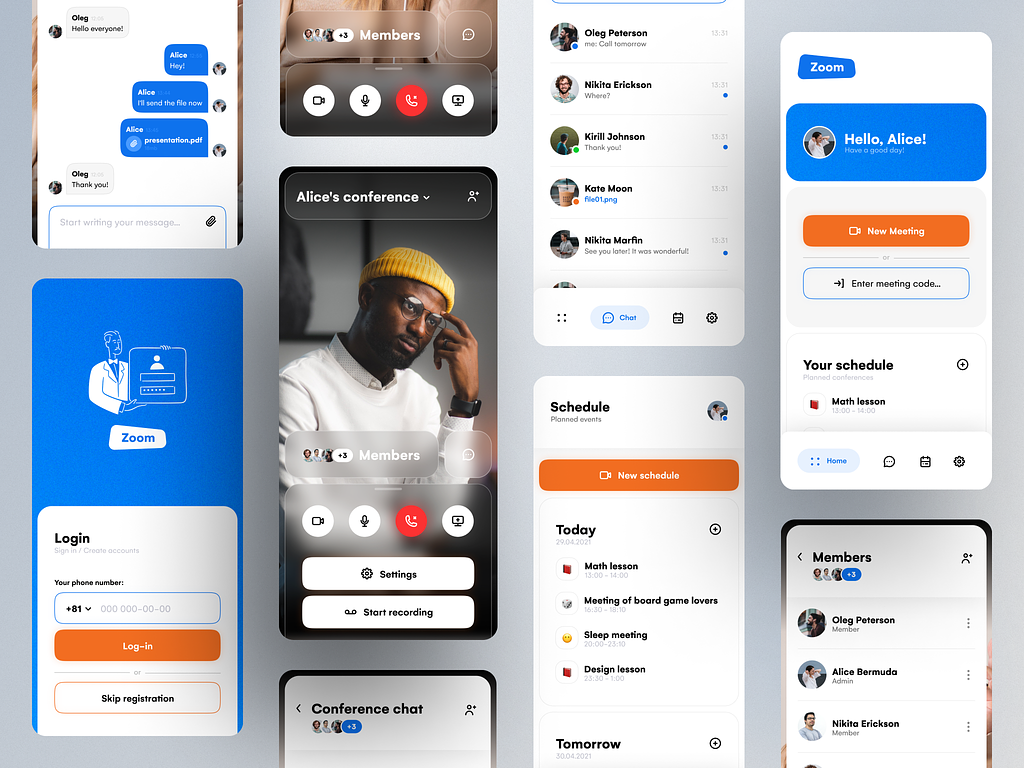ZOOM — Video call app redesign by Kagame on Dribbble