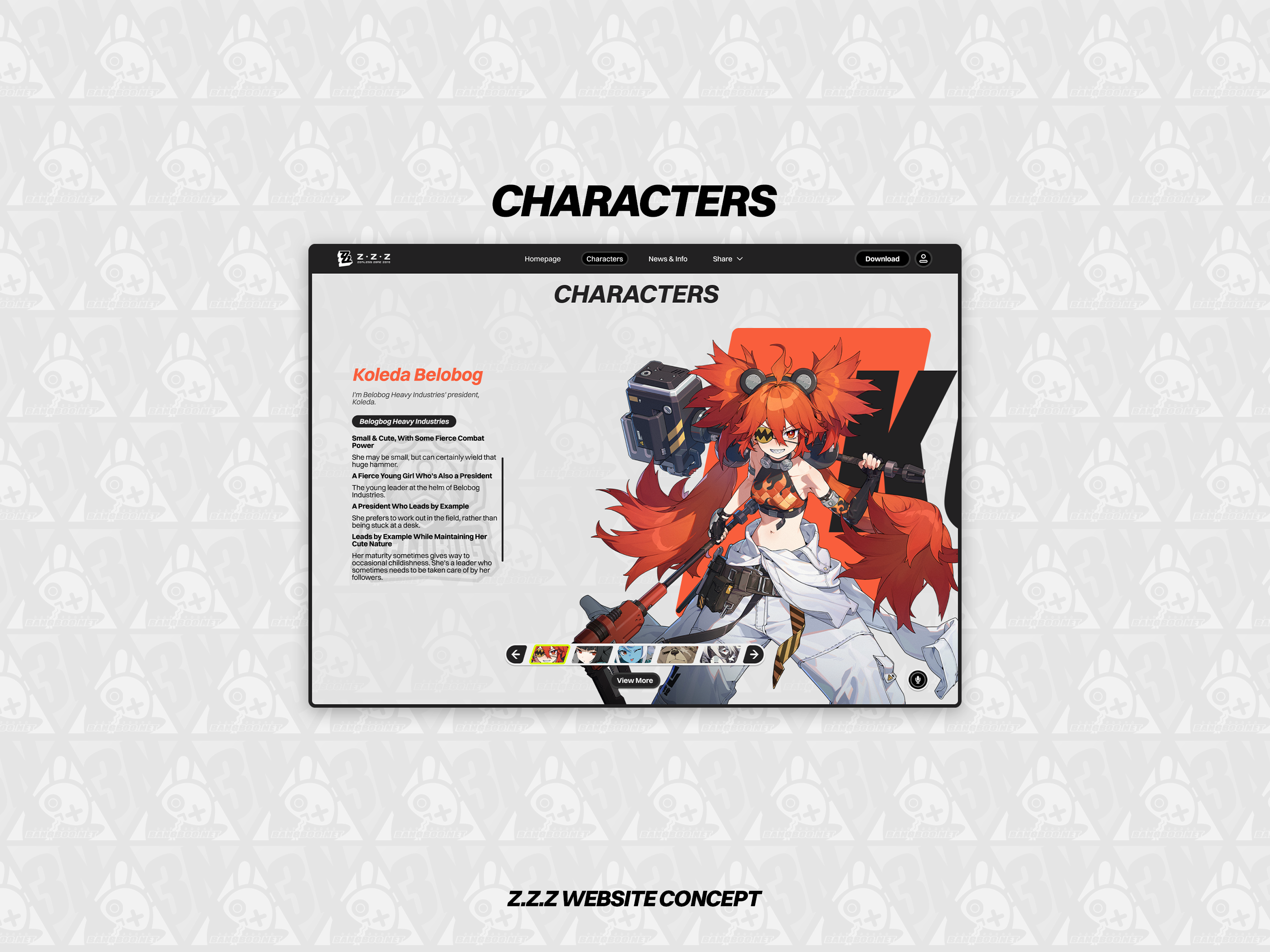 Zenless zone zero website concept by khaled on Dribbble