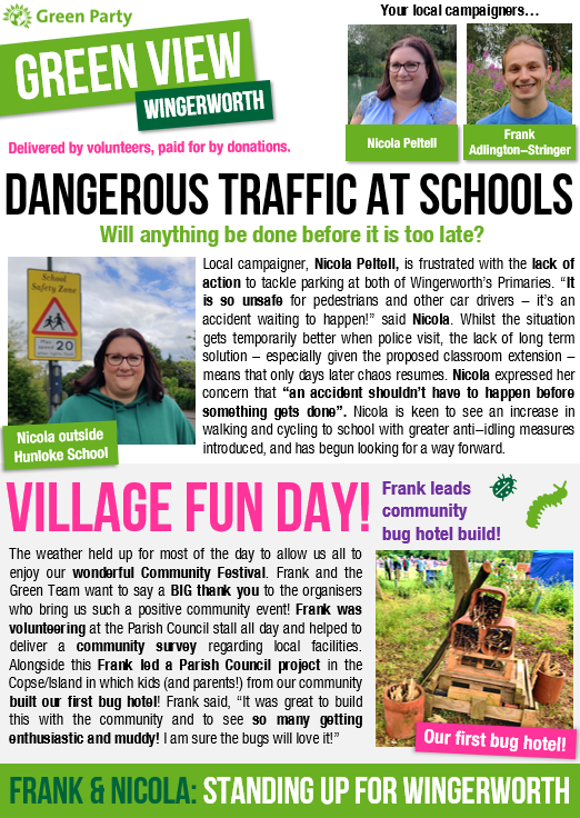 Derbsyhire Green Party Newsletters by Frank Adlington-Stringer on Dribbble