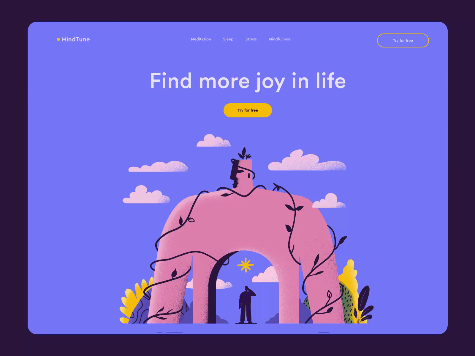 Mindfulness Landing Page by Oskar Tomecki for 10Clouds on Dribbble